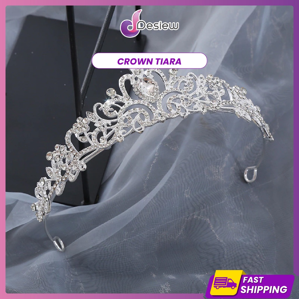 Crown Mahkota Kahwin Nikah Tiara Headband Princess Bridal Wedding Raya ...