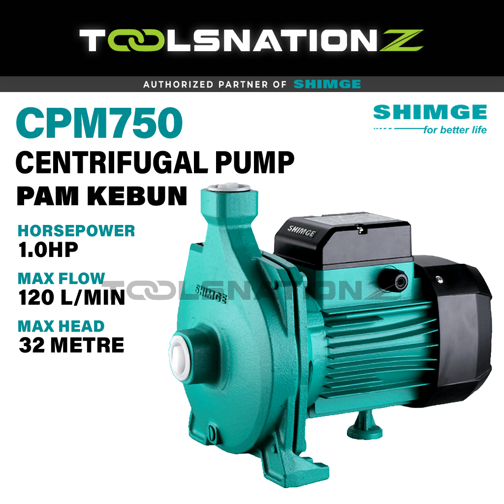 SHIMGE Centrifugal Water Pump (1HP) CPM750 Booster Pump Pam Air Kebun ...
