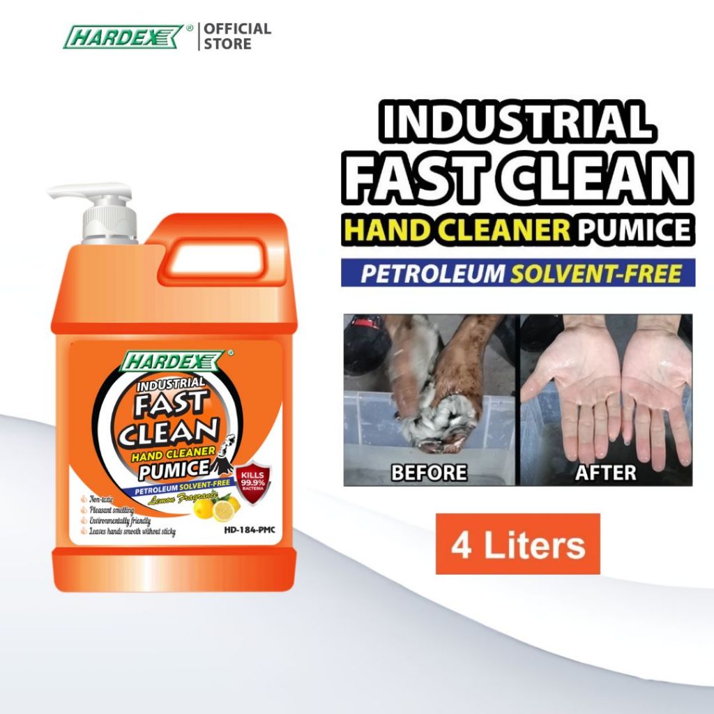 HARDEX Industrial Fast Clean Hand Cleaner Pumice (2L/4L) HD-182-PMC/HD ...