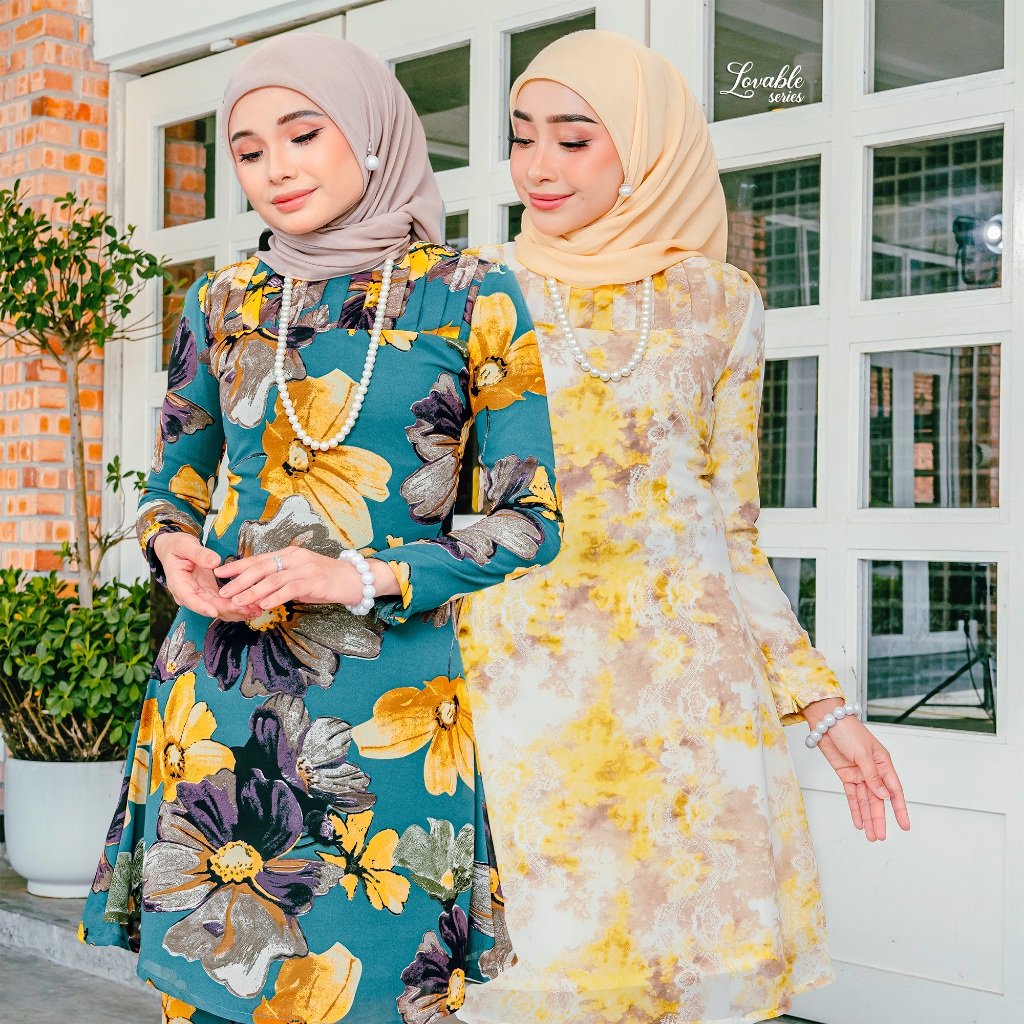 MIFABRIC RAYA 2025 - LOVABLE SERIES KURUNG RIAU PLEATED : KIPAS BELAKANG SKIRT | Shopee Malaysia