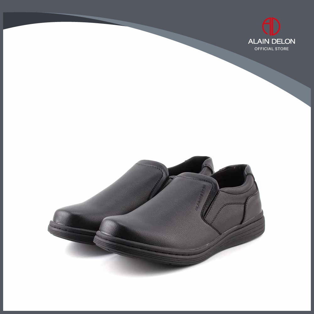 ALAIN DELON Men's Polyurethane Casual Shoes - Black 252404-NT1SV-1P ...