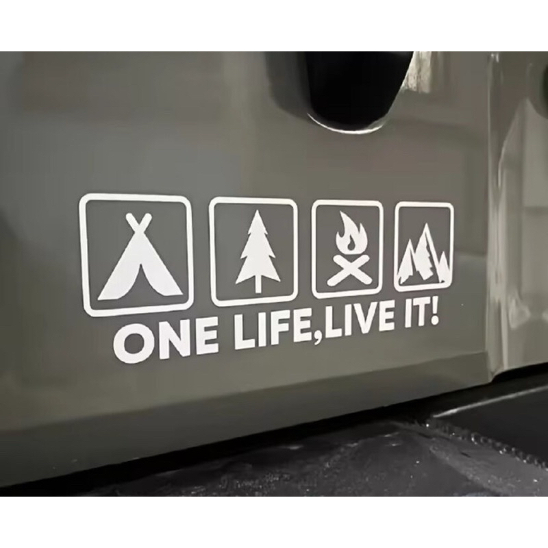 (Ready Stock) S1534# One Life Live It Camping Outdoor Car Vinyl Decal ...