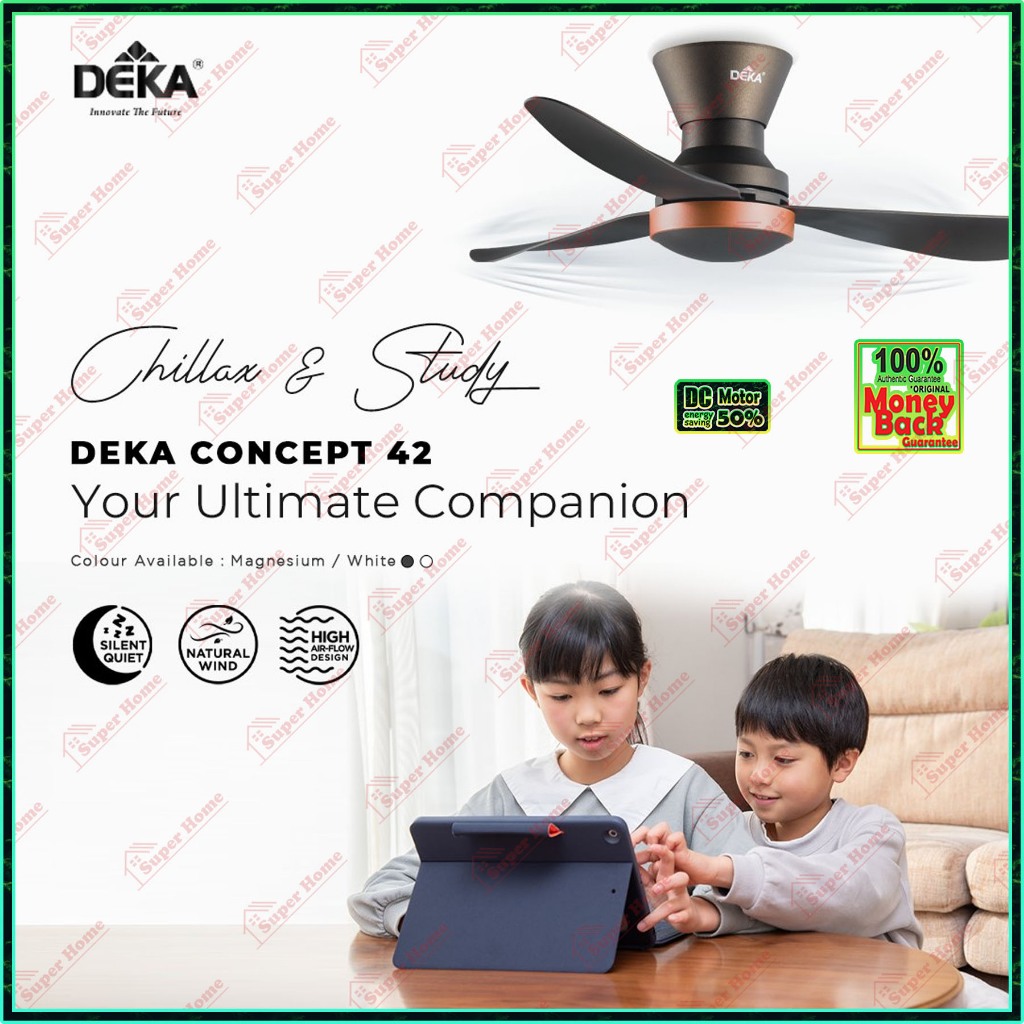 Deka DC Fan CONCEPT 42 42 inch 3 Blades DC Motor Ceiling Fan with ...