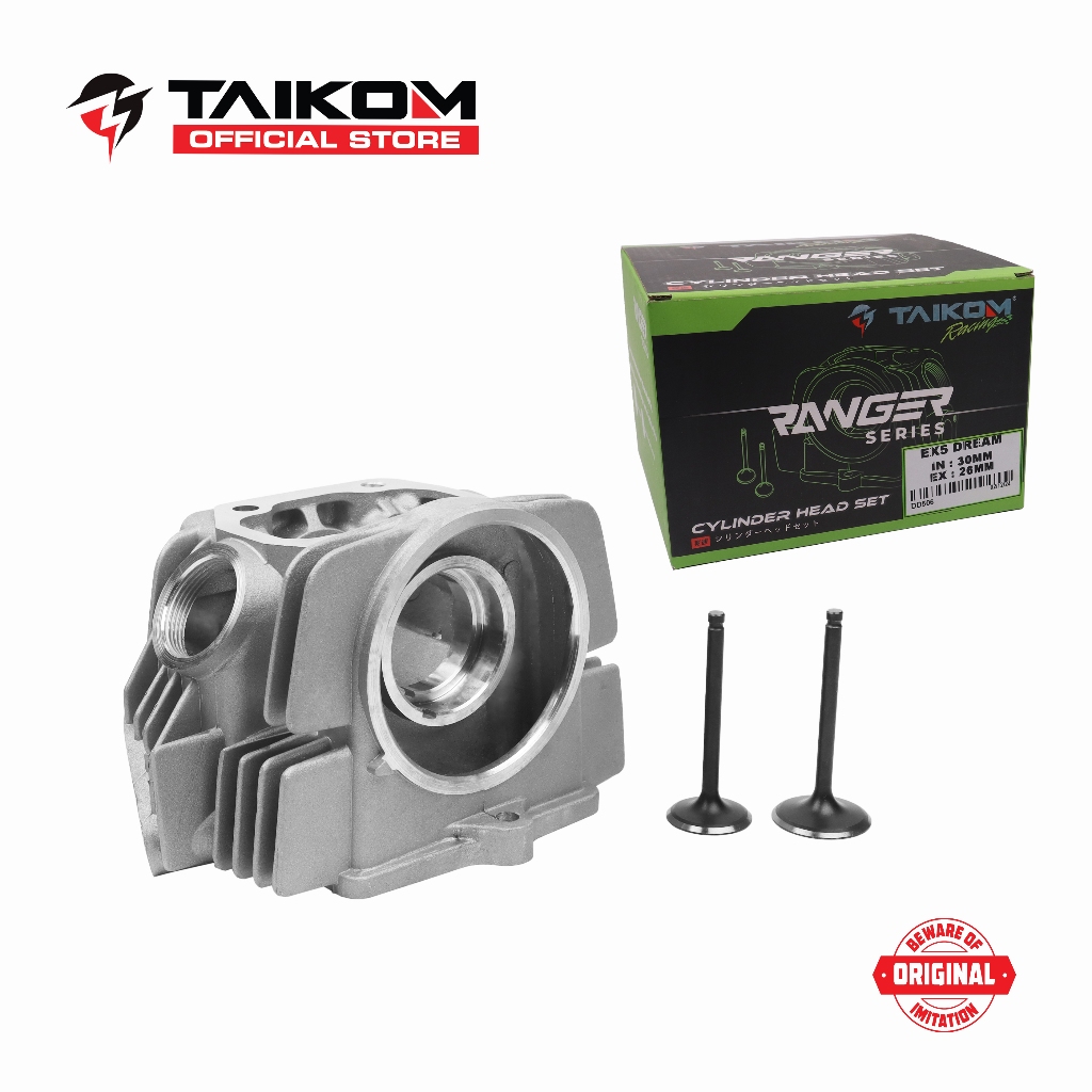 TAIKOM RANGER RACING CYLINDER HEAD COMP EX5 DREAM (IN : 30MM EX : 26MM ...