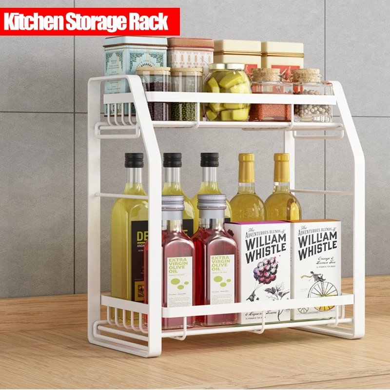 Kitchen Spice Rack Stainless Steel Seasoning Storage Rak Kitchen Rak ...