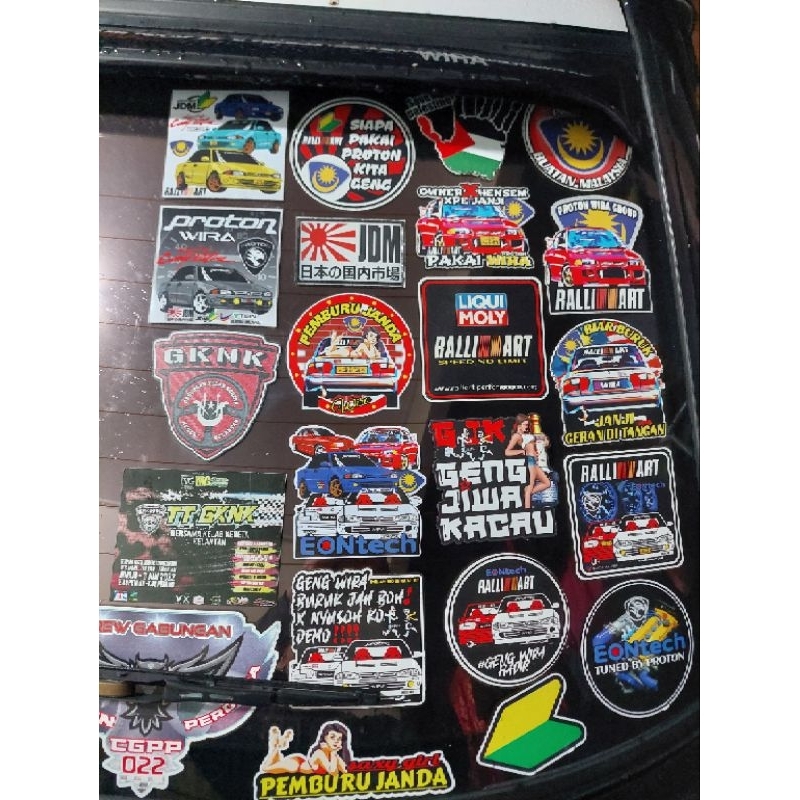 sticker proton wira new /eontech/ iswara /saga lihat dlm variasi ...
