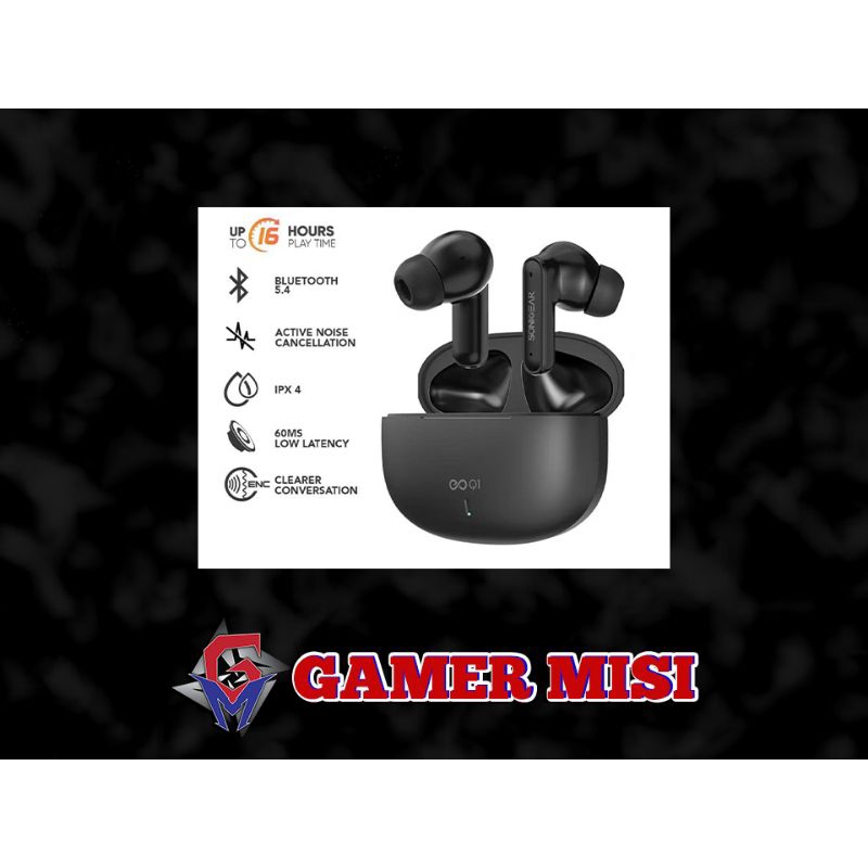 SONIC GEAR TWS Q1 ANC BLUETOOTH 5.4 WIRELESS EARBUDS WITH IPX4 COLOR WHITE (NEW) | Shopee Malaysia