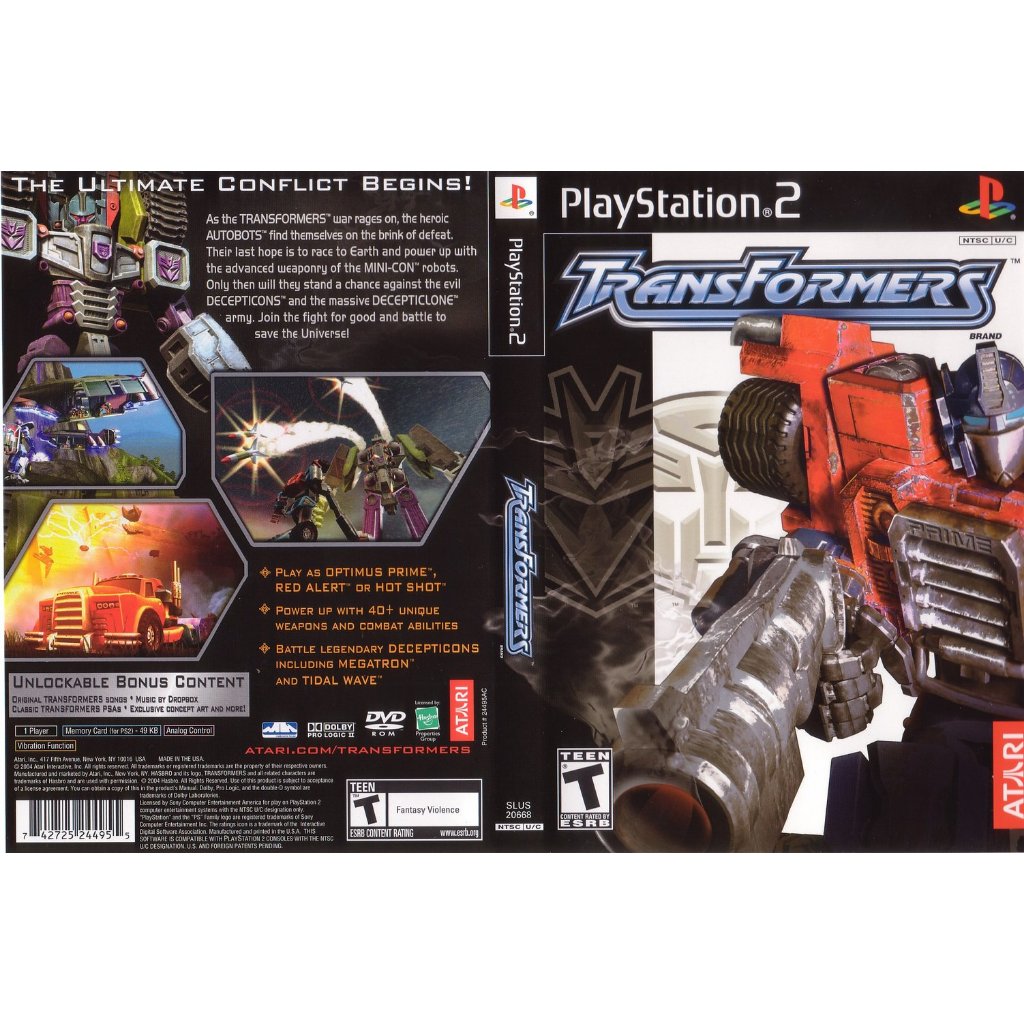 PS2 Transformers,Transformers - Revenge of the Fallen, Transformers ...