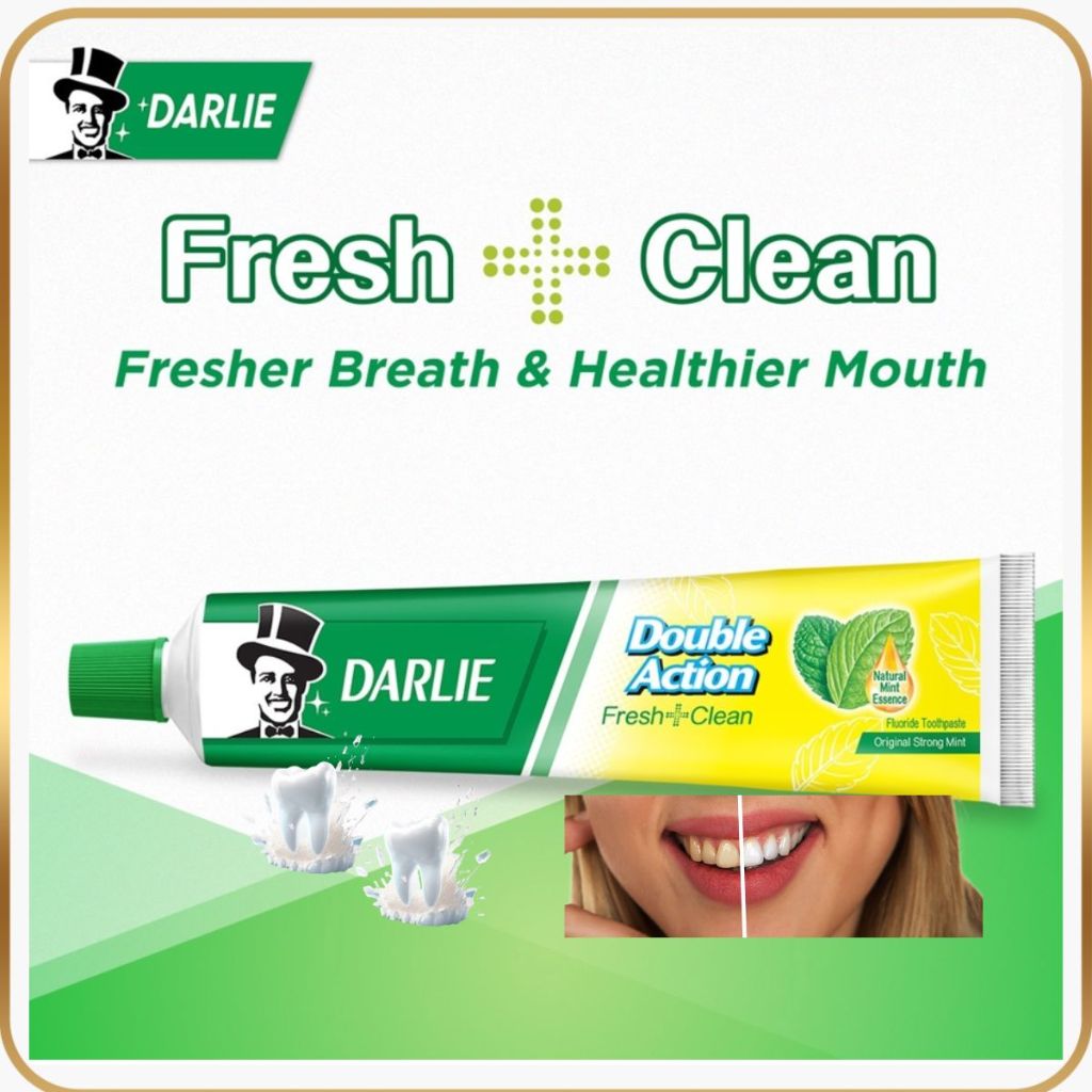 DARLIE TOOTHPASTE DOUBLE ACTION / Ubat Gigi Original Strong Mint 225g ...