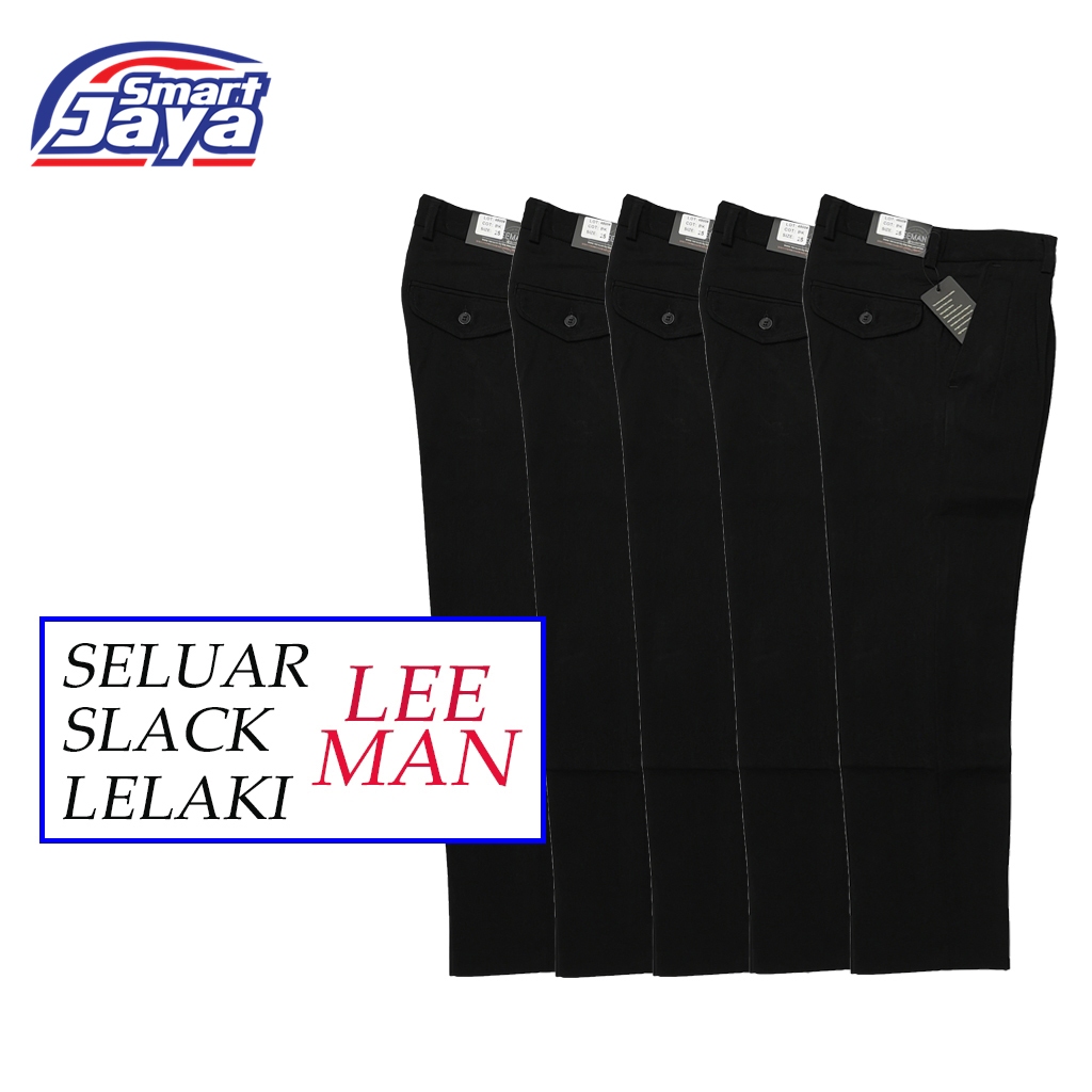Seluar Slack LEEMan Panjang Lelaki Dewasa Hitam/Office/Kerja (#-Ready ...