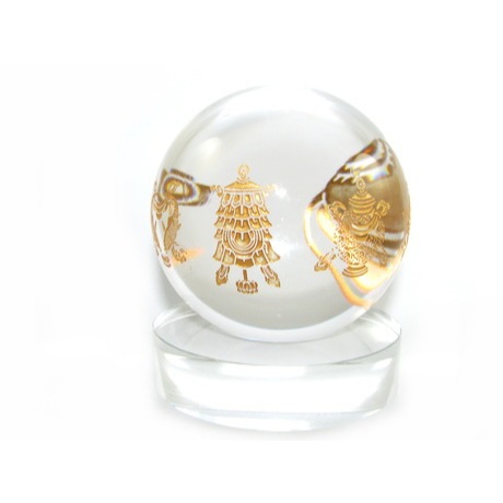 Eight Auspicious Objects Crystal Ball - 8 Buddhist Magical Implements ...