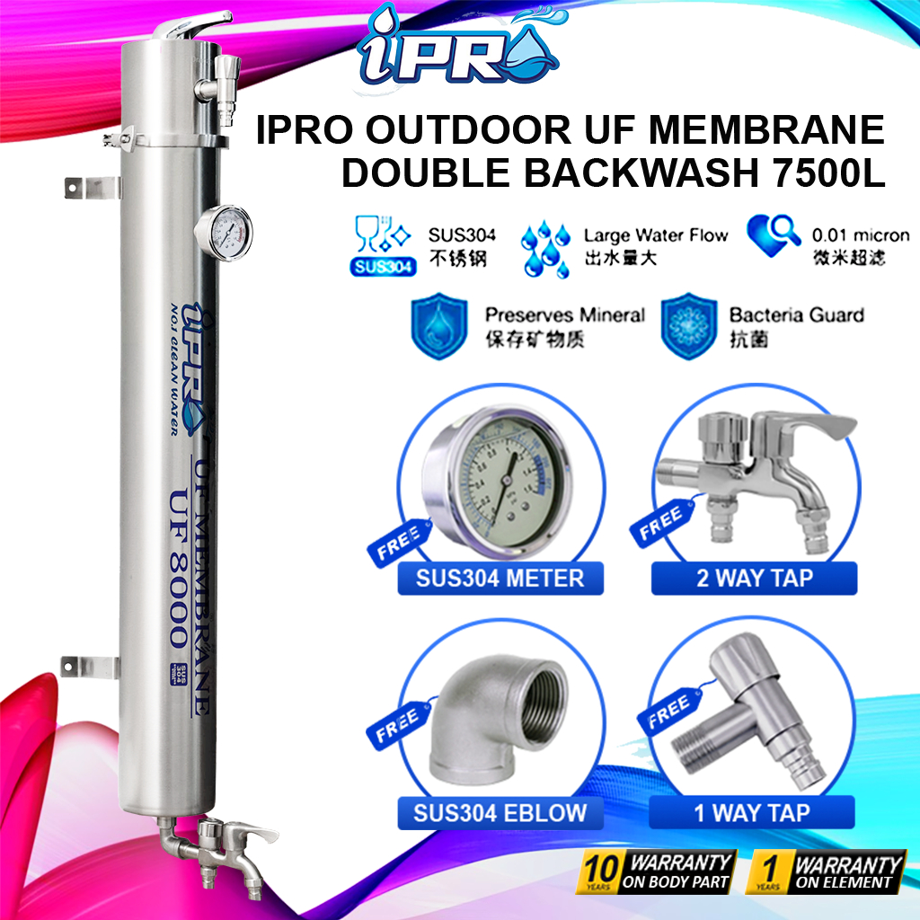 IPRO SUS 304 Ultra Filtration UF Membrane Double Backwash Outdoor Water ...
