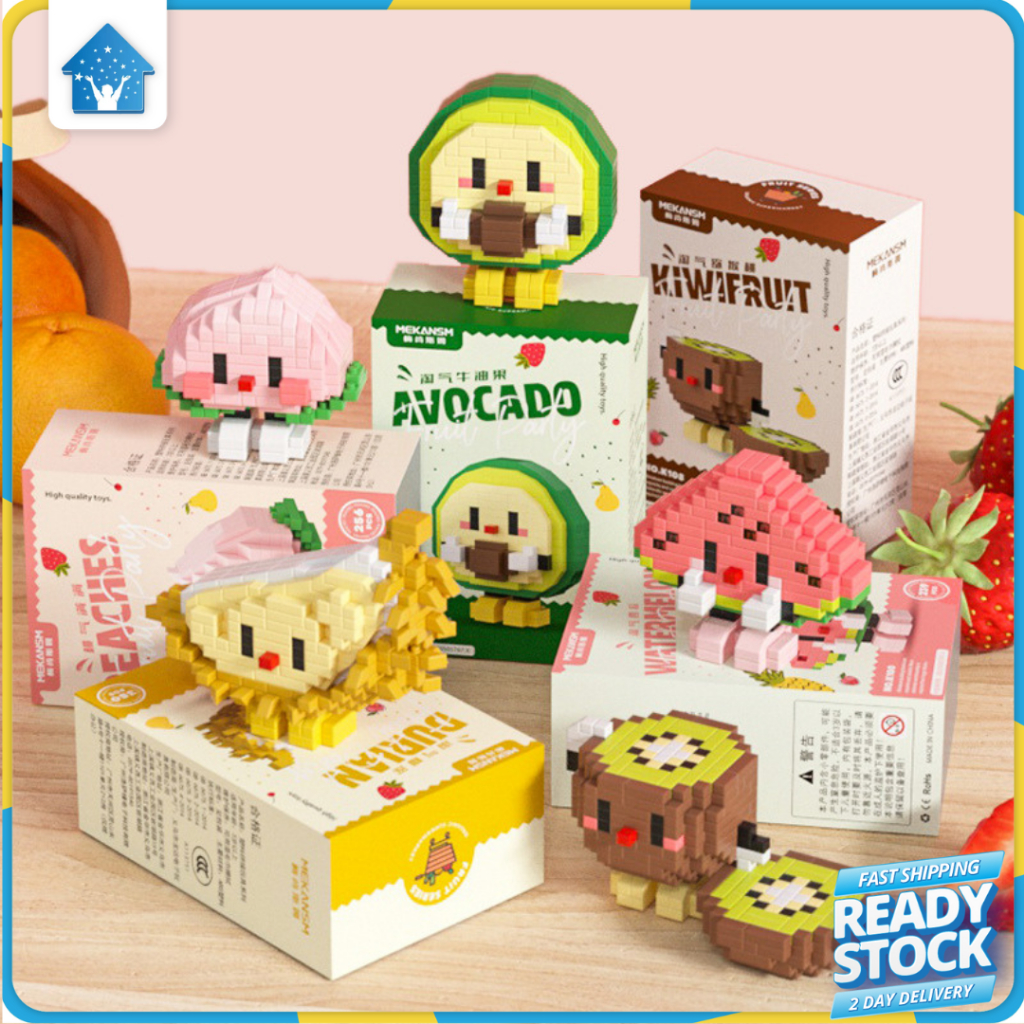 Fruit Blocks Series 3D Educational Toys Permainan Buah Buahan untuk ...