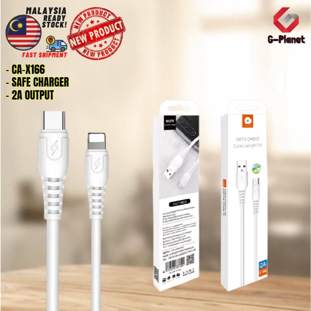 WUW JLW X166 2A 1m 1 Meter Fast Charging Charge Micro Usb Type-C Ligh ...