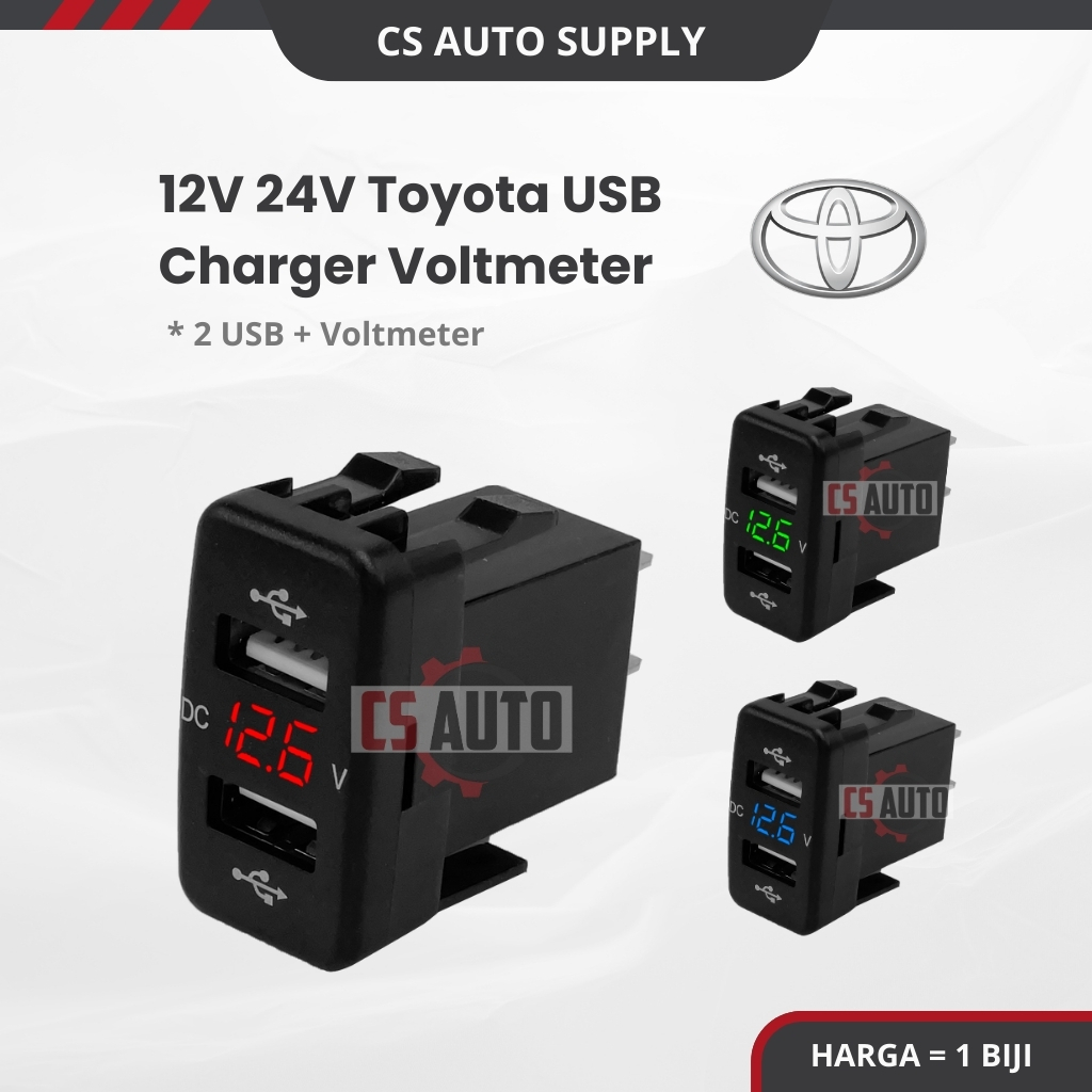 PD USB CHARGER VOLTMETER 12V 24V TOYOTA CAR MOTOR LORRY TRAILER TRUCK ...
