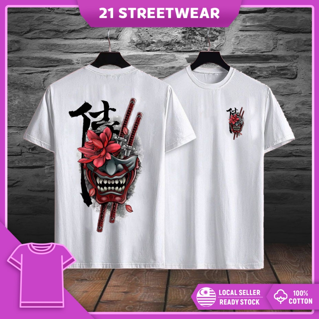 🔥PROMOSI HEBAT🔥 Japan Monster Face T shirt Lelaki 100% Cotton Baju T ...