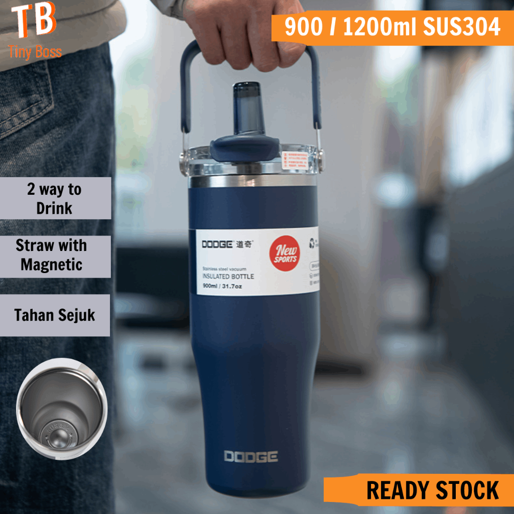 Dodge SUS304 Thermos Tumbler Bottle Flask Water Bottle Botol Termos ...