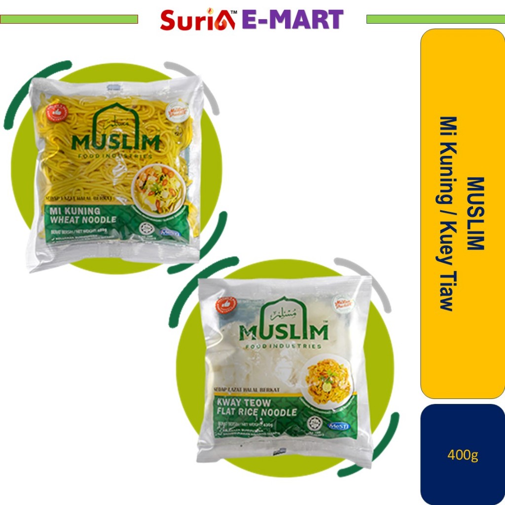 Muslim Food Industries Mi Kuning & Kuey Tiaw Muslim 400g | Shopee Malaysia