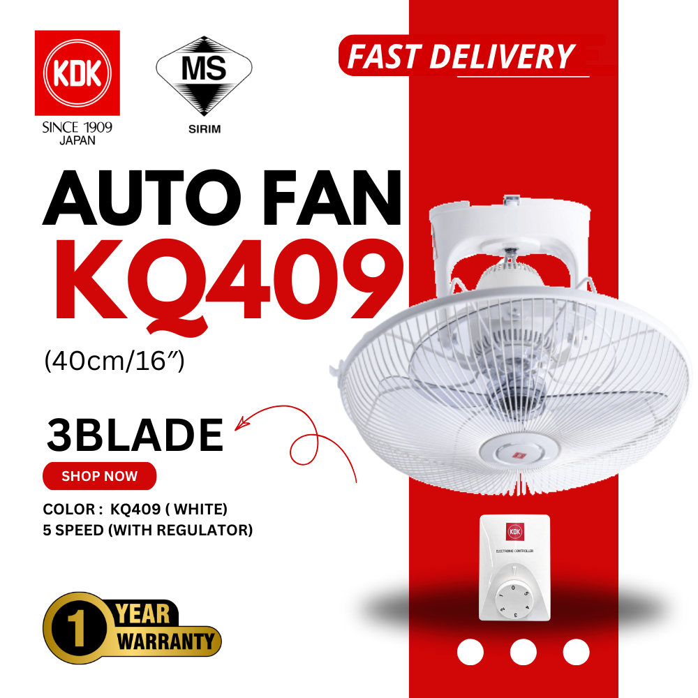 KDK AUTO FAN (40cm/16") WHITE KQ-409 | Shopee Malaysia
