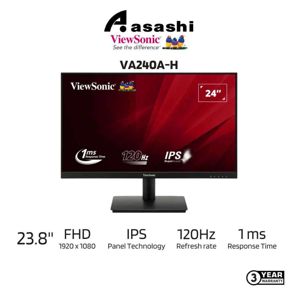 Viewsonic VA240A-H 23.8" 120Hz IPS Monitor (HDMI,VGA) | Shopee Malaysia