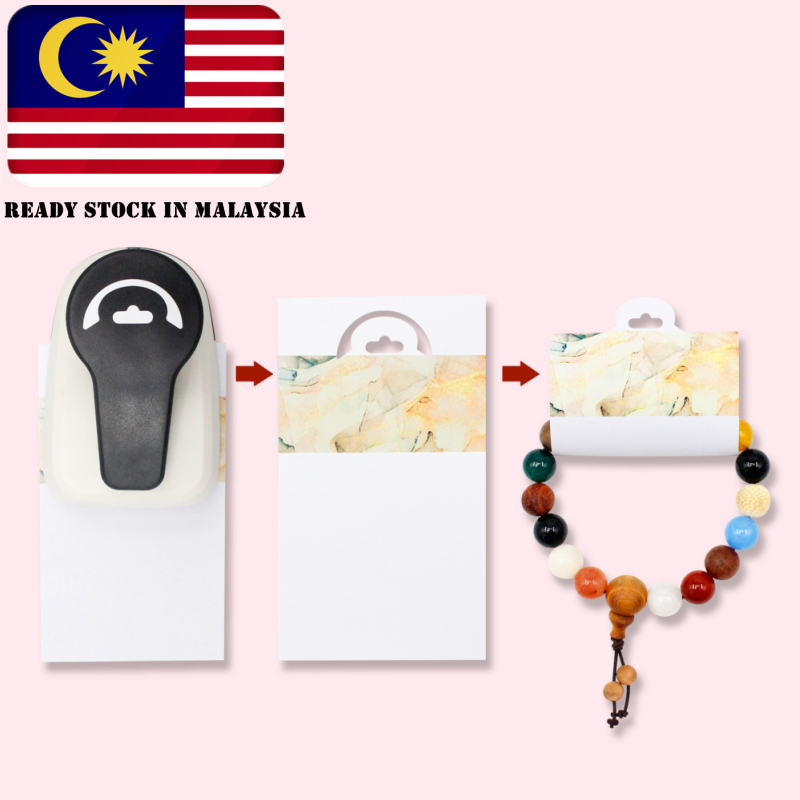 Jewelry Necklace Bracelet Display Foldover Hang Tag Card Maker Puncher ...