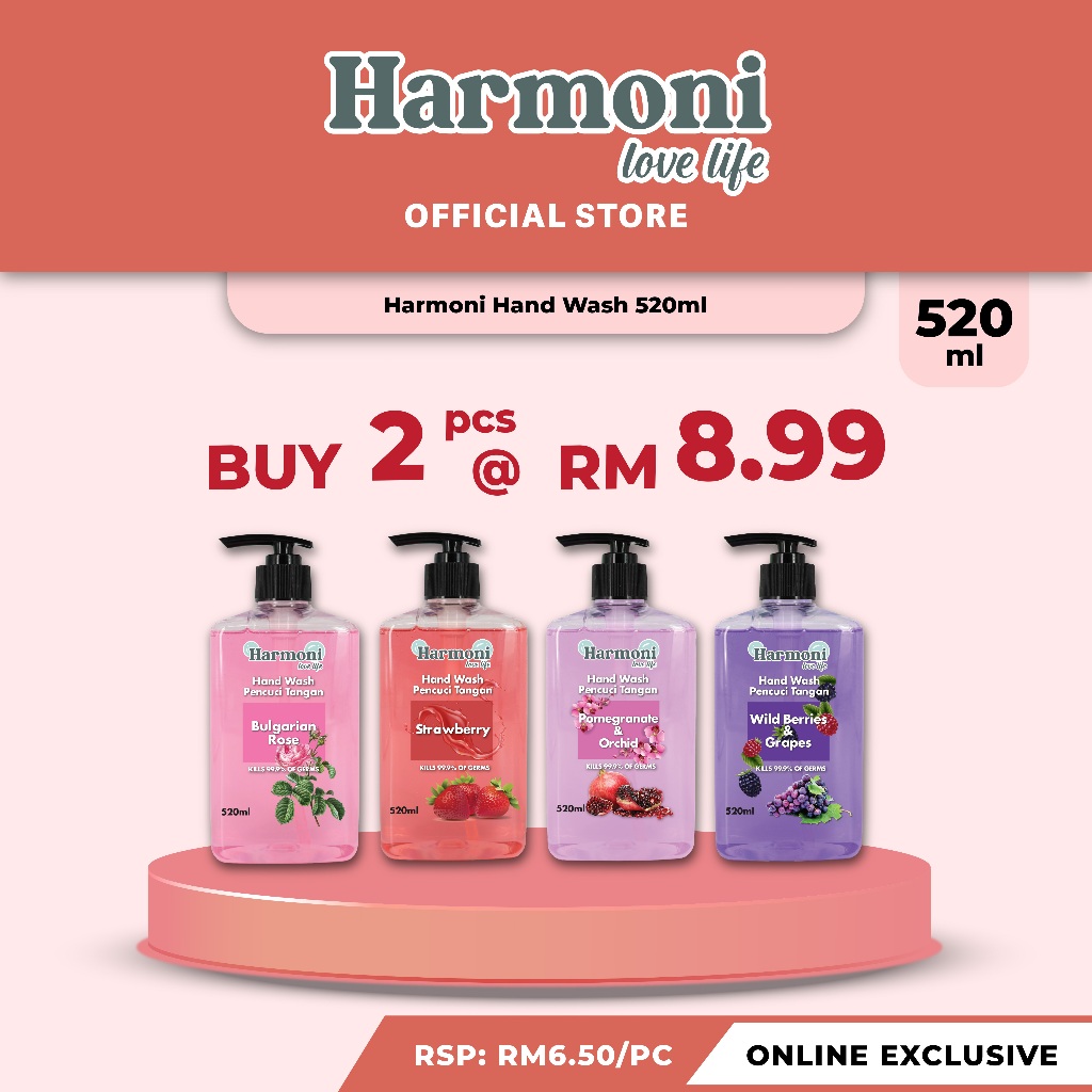 HARMONI Antibacterial Hand Wash (520ML) | Shopee Malaysia