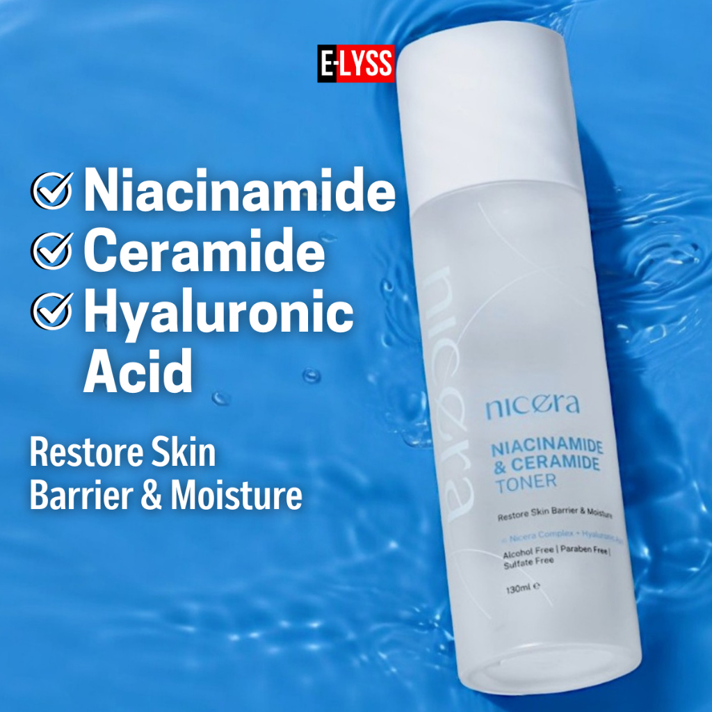 NICERA Niacinamide & Ceramide Toner with Hyaluronic Acid, restore skin ...
