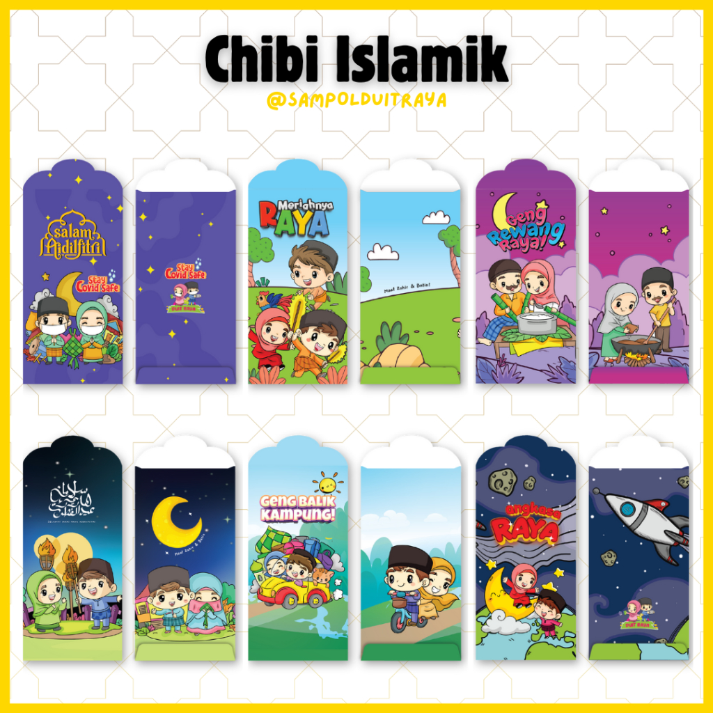 Chibi Islamik Islamic | Sampul Raya Sampul Duit Raya Money Packet Viral ...