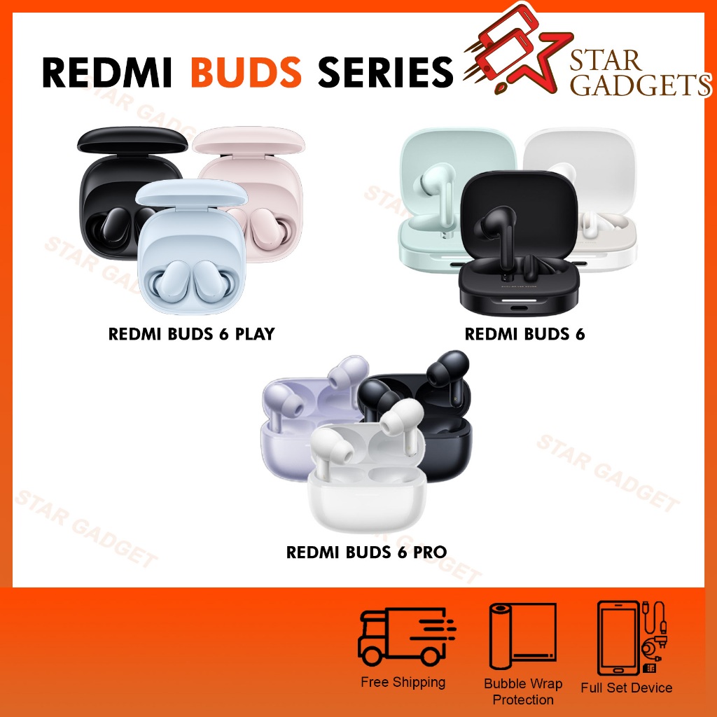 Xiaomi Redmi Buds 6/ 6 Pro/ 6 Play/ Buds 5 Pro/ Buds 4 ;Lite/ 4 Active ...