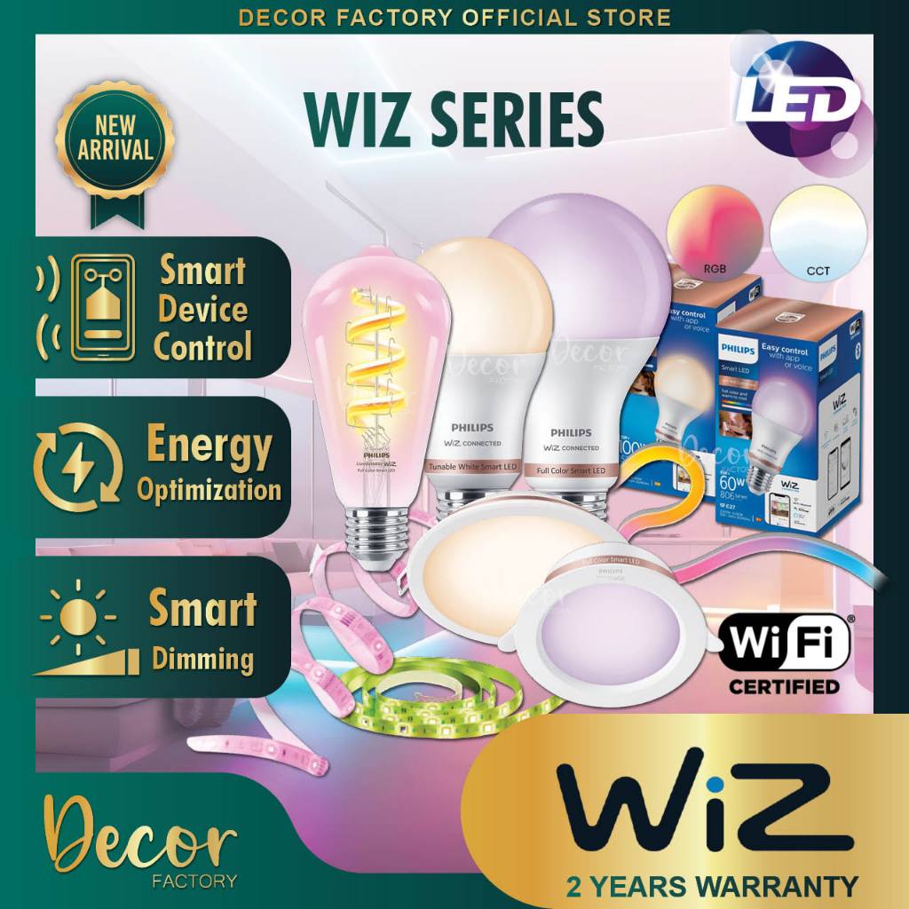 PHILIPS Wiz Tunable White / 3 Color Bulb E27 E14 GU10 LED Bulb Downlight Ceiling Light Dimmable ...