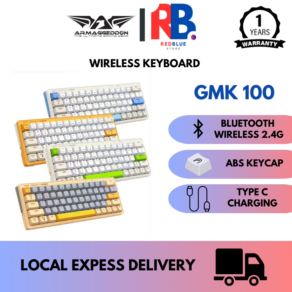 Armaggeddon Triple Mode Bluetooth RGB 63 Keys Mechanical Gaming ...