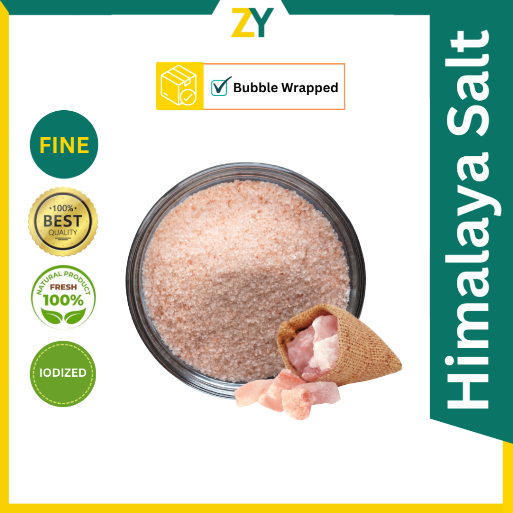 Himalayan Salt Pure Rock Pink Iodized Fine Beriodin 100% Tulen Organic ...