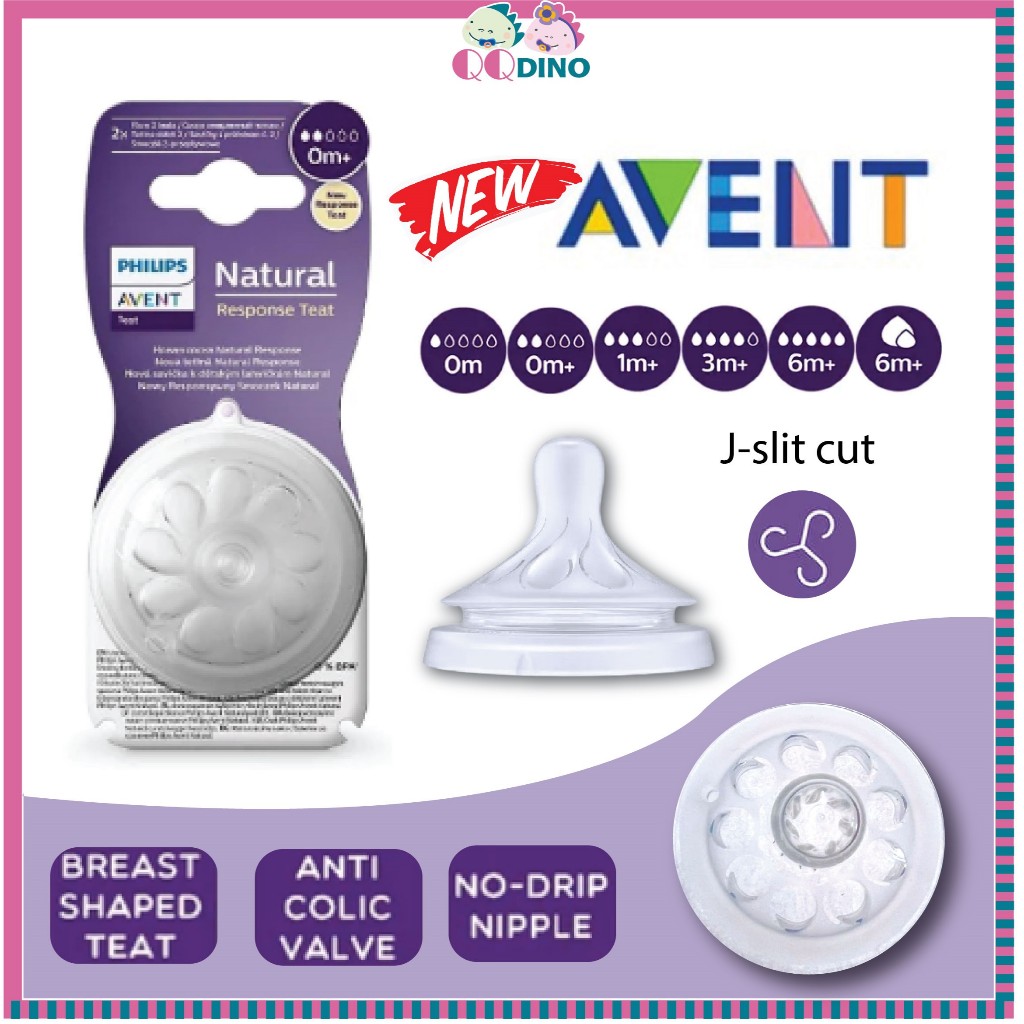 Philips Avent Natural Natural Response Teats Nipple Puting Botol Susu (2pcs/Pack) | Shopee Malaysia