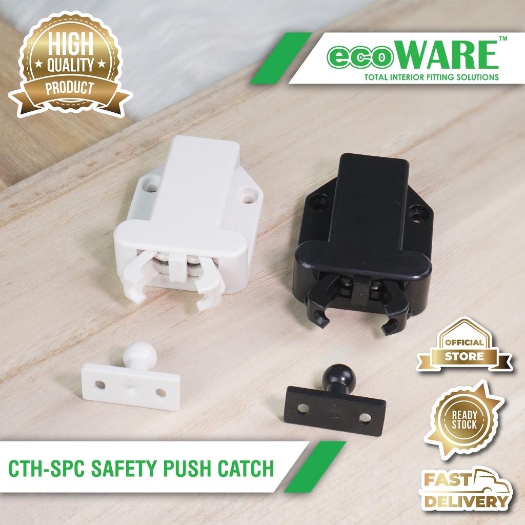 ecoWARE Safety Push Catch Non Magnetic - Push To Open Door Catch ...