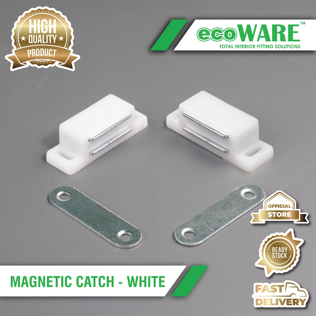 ecoWARE White Magnetic Catch Cabinet Door Catch Kitchen Cabinet ...