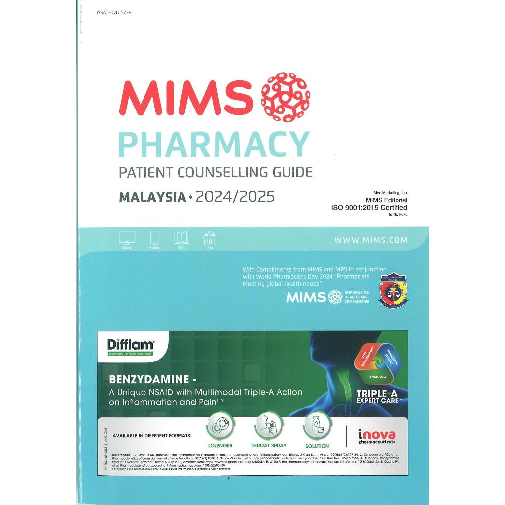 MIMS PHARMACY PATIENT COUNSELLING GUIDE 2024/2025 (READY STOCK ...