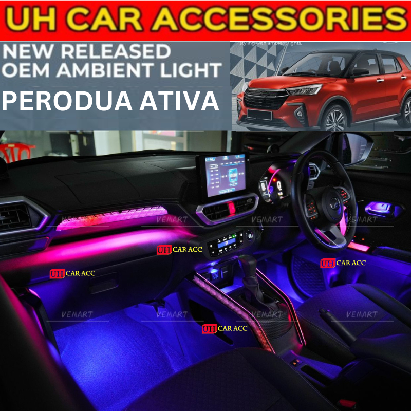 (VE) PERODUA ATIVA OEM LED INTERIOR AMBIENT LIGHT LAMP LED LIGHTS PLUG ...