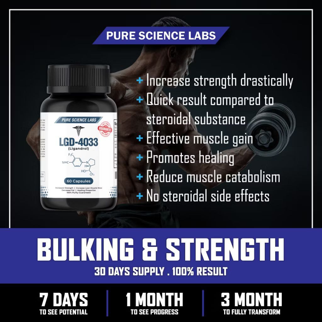 SARMS PURE SCIENCE LABS LGD-4033 Bulking Muscle Growth Sizing weigh ...