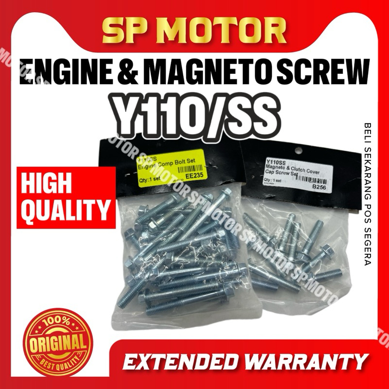 Yamaha Y110 / YSS Engine /// Magneto & Clutch Cover Cap Bolt SCREW SET / Magnet Cover Skru SS110 ...