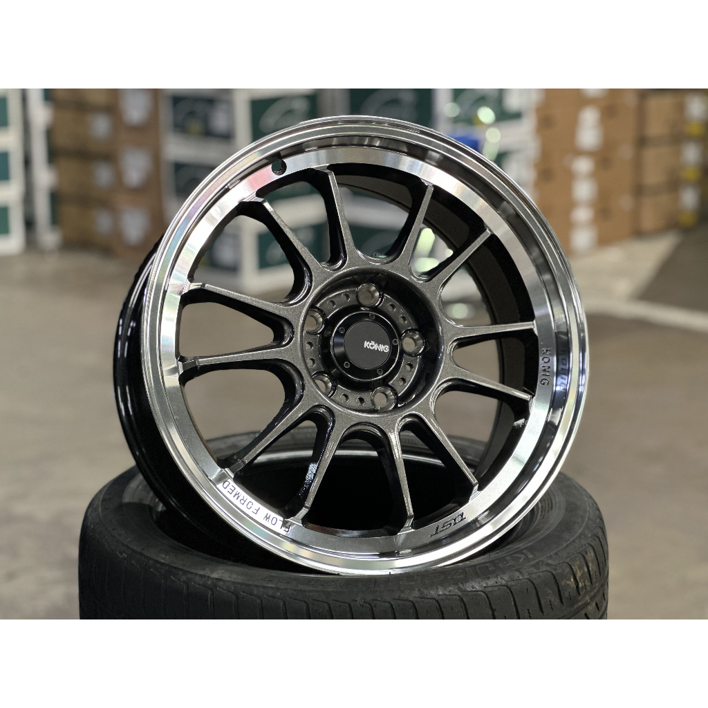 NEW 17X8J Konig Hypergram Rim (set of 4) Carbon 5X114.3 for Civic Camry ...