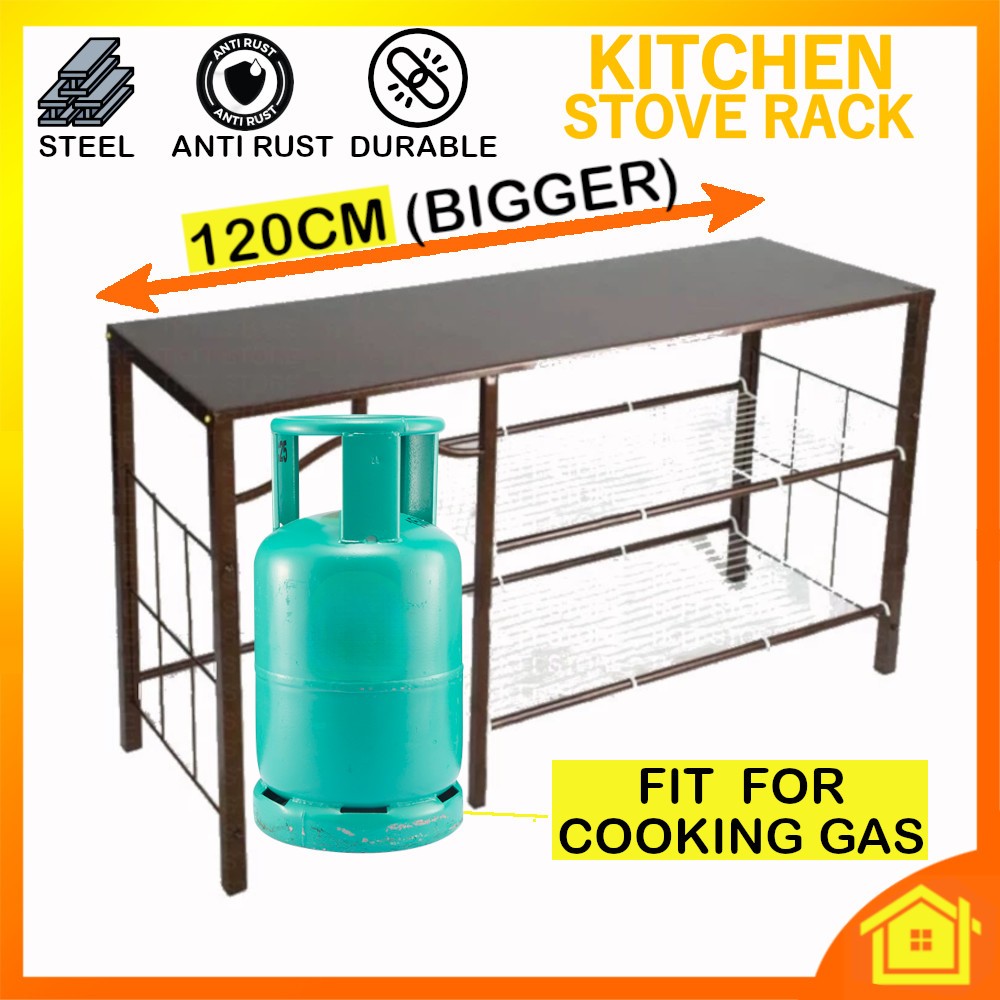 [OneHome] Rak Dapur Gas Besi Metal Kitchen Stove Rack Table Cooking ...