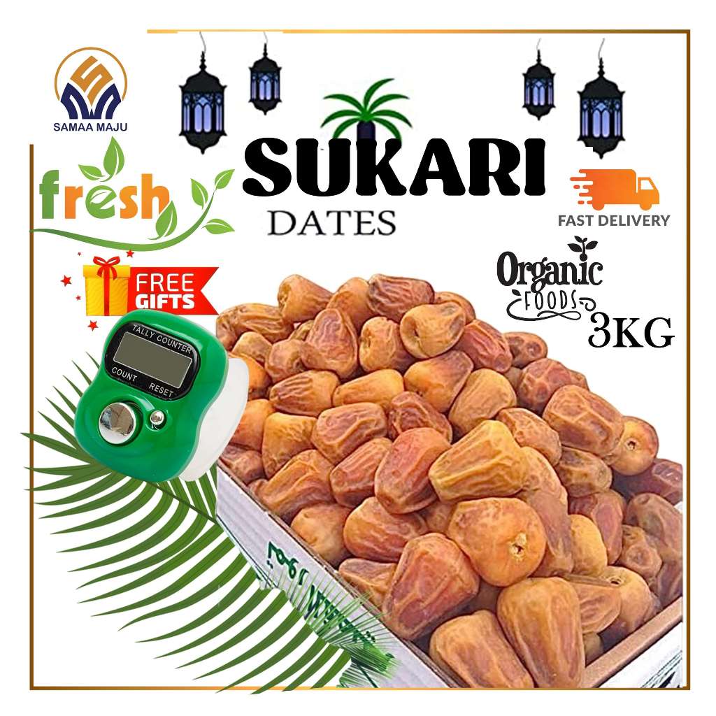 kurma sukkari 3kg highy quality , kurma sukkari new stock . | Shopee ...