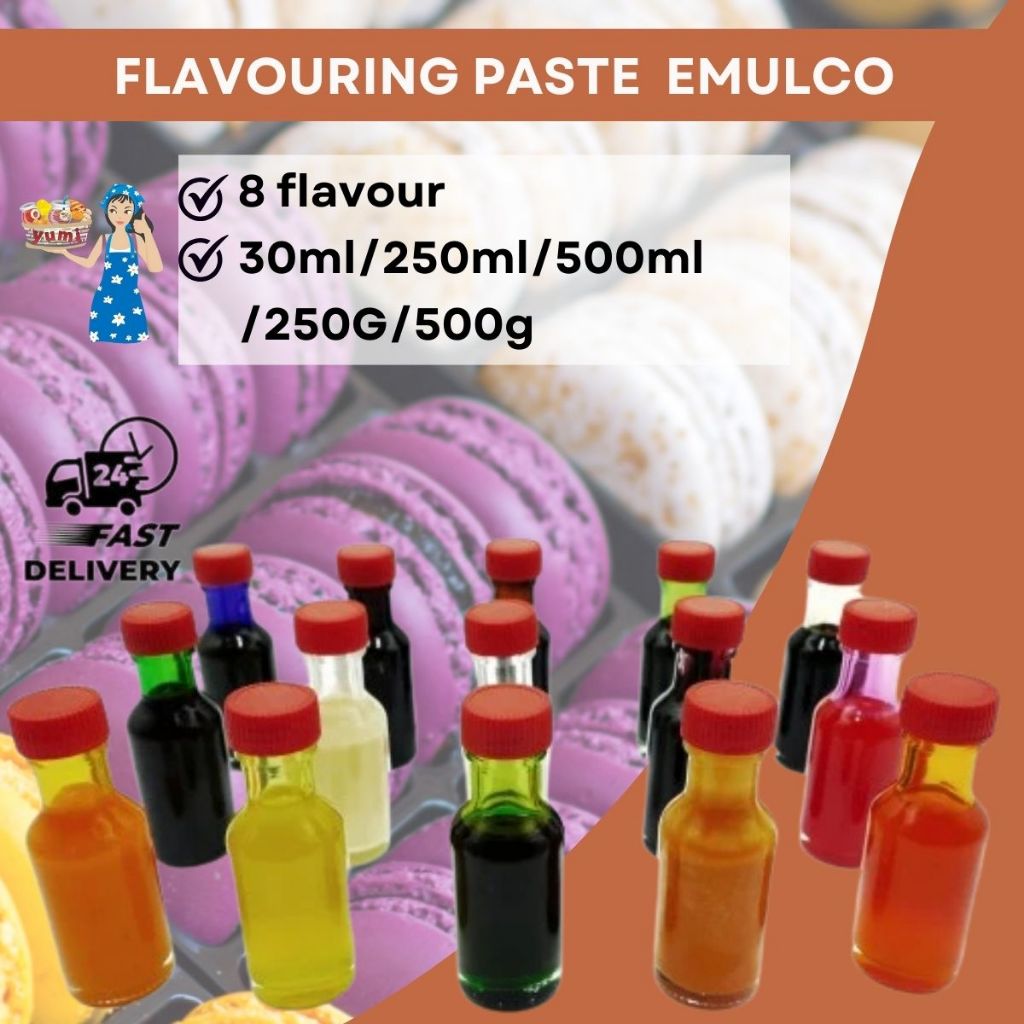 [READY STOCK] FLAVOURING PASTE EMULCO(BLUEBERRY/BANANA/RED BEAN/COFFEE ...