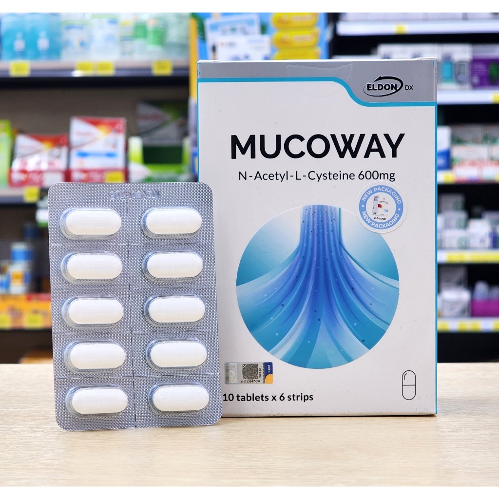 ELDON DX MUCOWAY NAC 600MG TABLET BOX OF (6X10'S) (ACETYLCYSTEINE ...