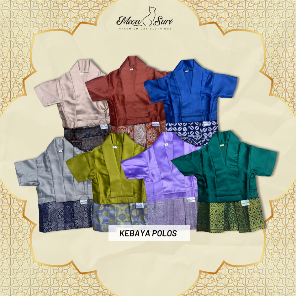BAJU RAYA KUCING 2025 l KEBAYA SONGKET POLOS | Shopee Malaysia