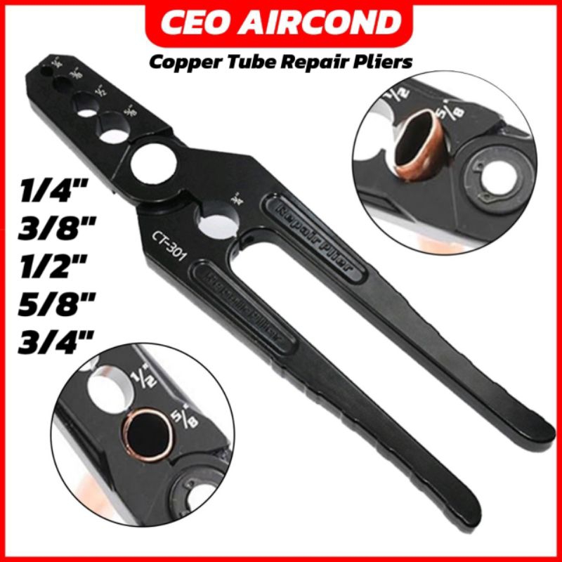 CEOapt Copper Tube Repair Pliers Copper Pipe R32 R410a R22 R134a Gas ...