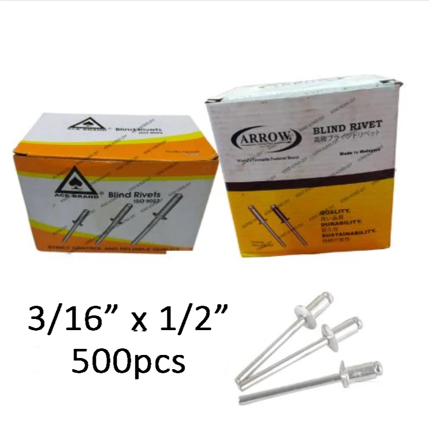 (PER BOX) ACE/ARROW Blind Rivet Mata Rivets | Shopee Malaysia
