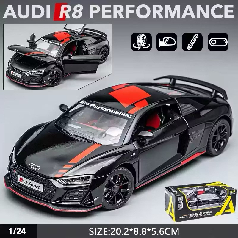 1/24 Scale Audi R8 V10 Diecast Model Car | Shopee Malaysia