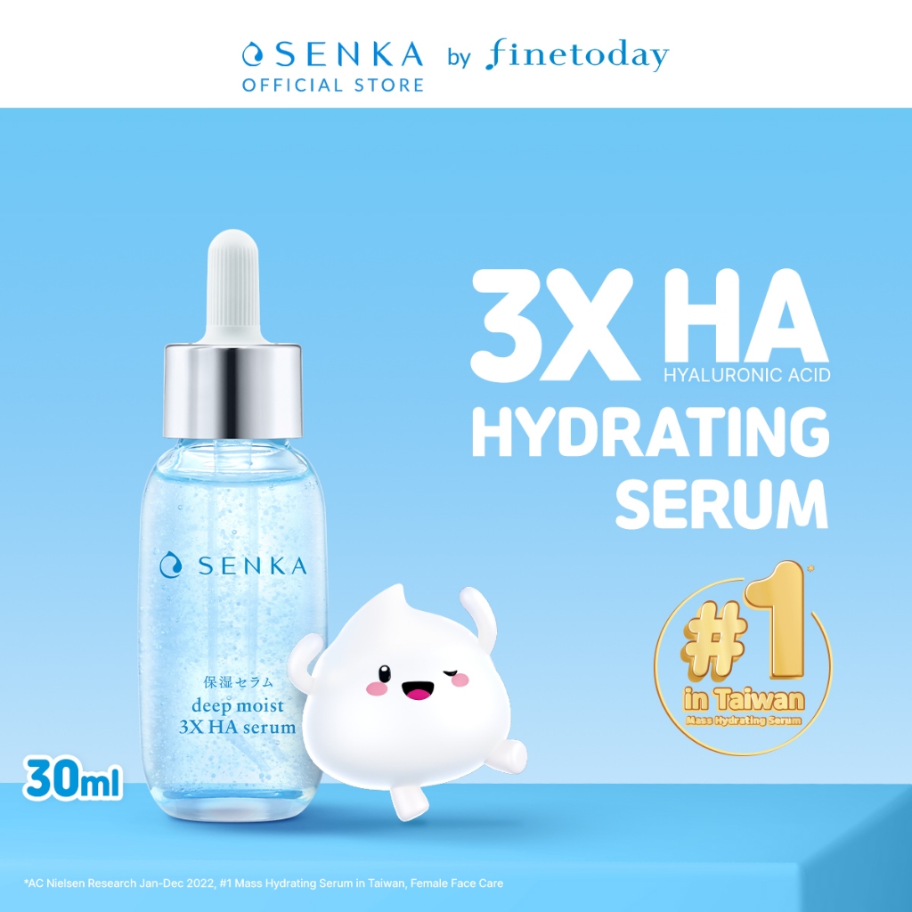 SENKA Deep Moist 3x HA Hydrating Serum 30ml (lightweight hydrattion ...
