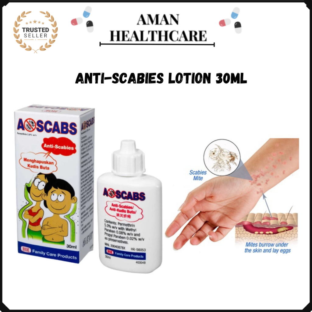 A-SCABS 5.0% W/V LOTION 30ML (ANTI-SCABIES) | Shopee Malaysia